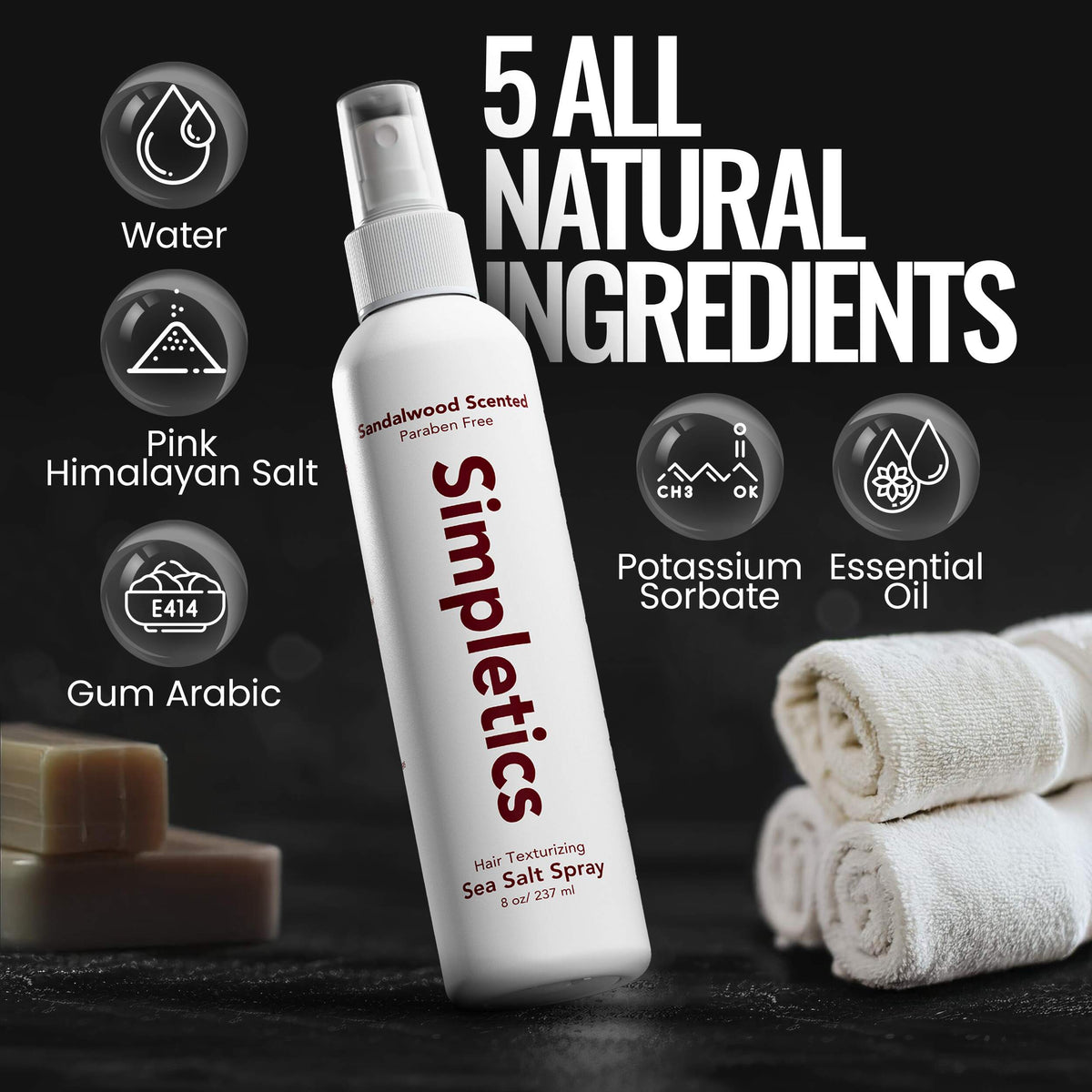 Himalayan Sea Salt Styling Spray for Hair – Simpletics